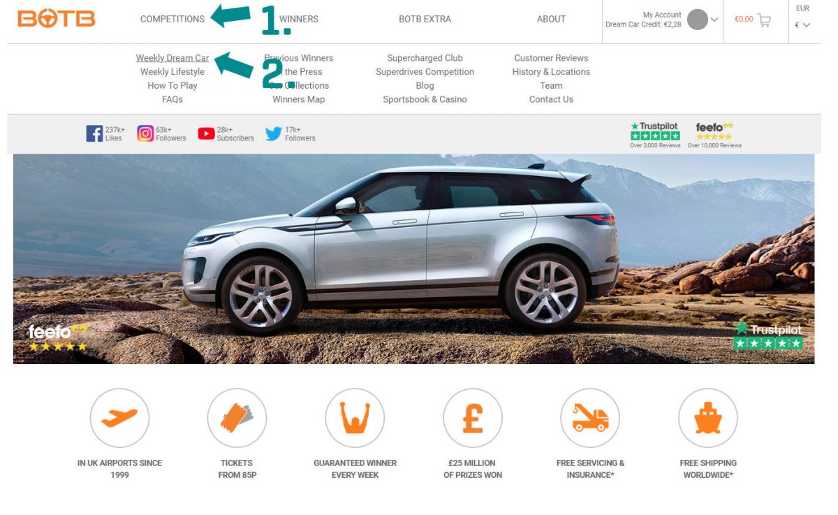 How to play BOTB and use the BOTB website - Spotandwin.co.uk